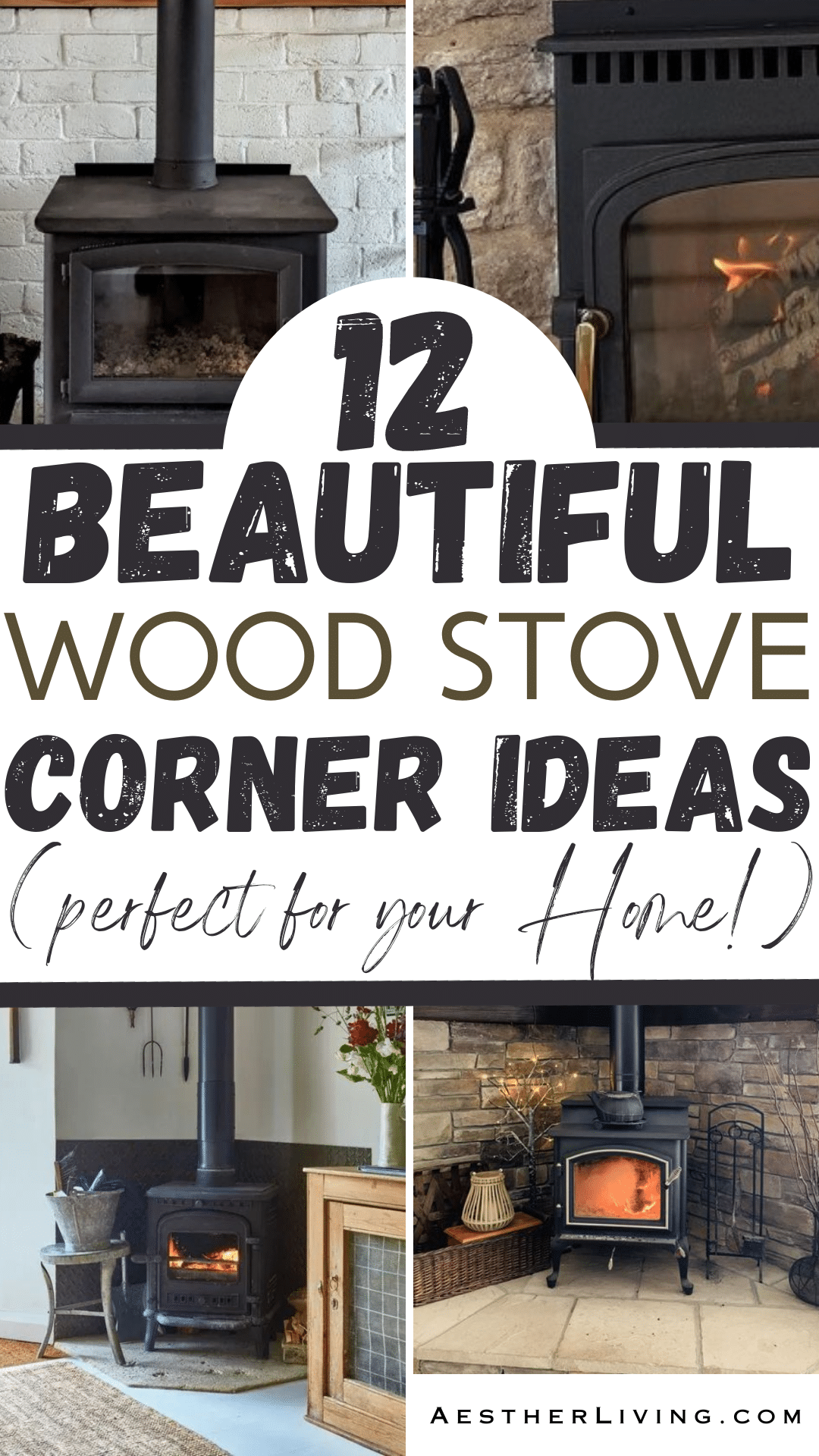12 Beautiful Corner Wood Stove Ideas for Your Home - Aesther Living