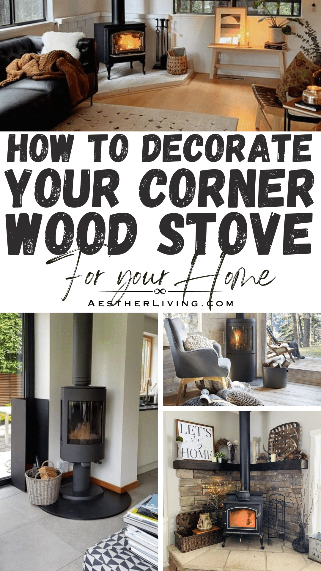 12 Beautiful Corner Wood Stove Ideas for Your Home - Aesther Living